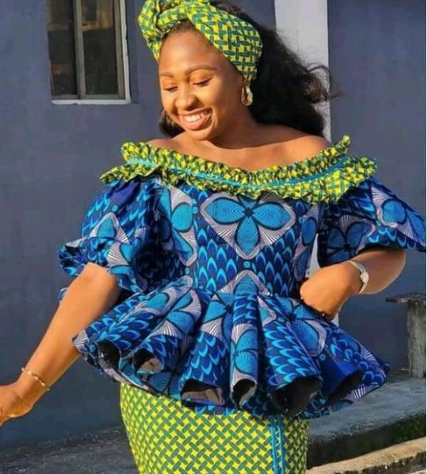 Best Ankara Peplum Blouse and Skirt Styles in 2023 and 2024 - Kaybee ...