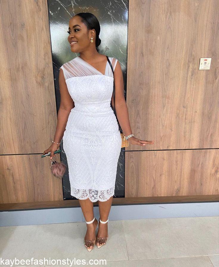 Best Short White Lace Gown Styles in 2022 and 2023 - Kaybee Fashion Styles