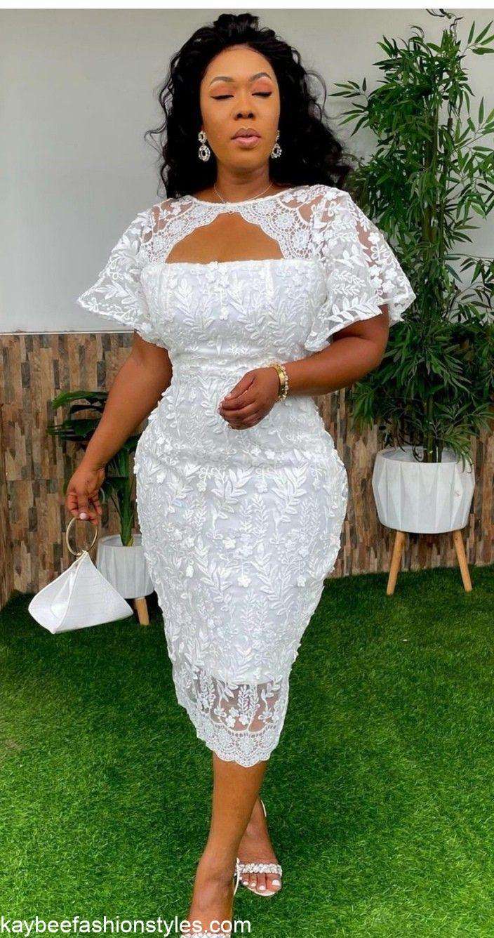 Best Short White Lace Gown Styles in 2023 and 2024 - Kaybee Fashion Styles