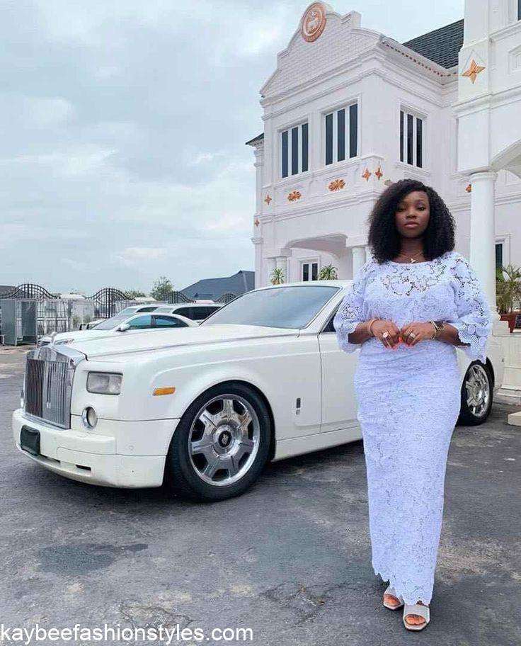 Latest White Lace Styles for Burial in 2022 and 2023 - Kaybee Fashion ...
