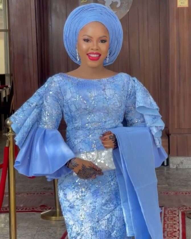 Best Nigerian lace blouse styles for wrapper in 2023 and 2024 - Kaybee ...