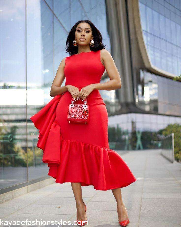 Latest Material Gown Styles for Ladies in 2022 and 2023 - Kaybee ...