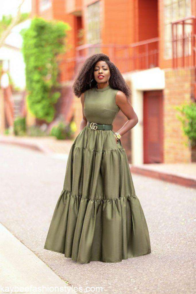 Latest Material Gown Styles for Ladies in 2022 and 2023 - Kaybee ...