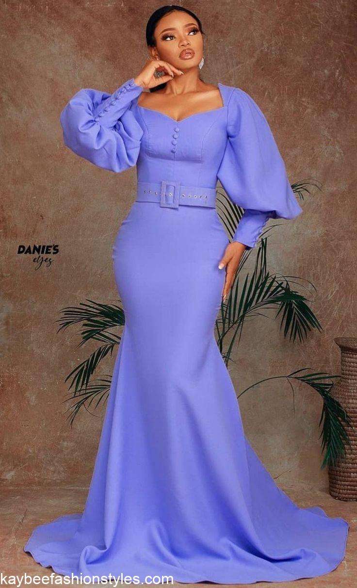 Best Crepe Material Gown Styles in Nigeria - Kaybee Fashion Styles