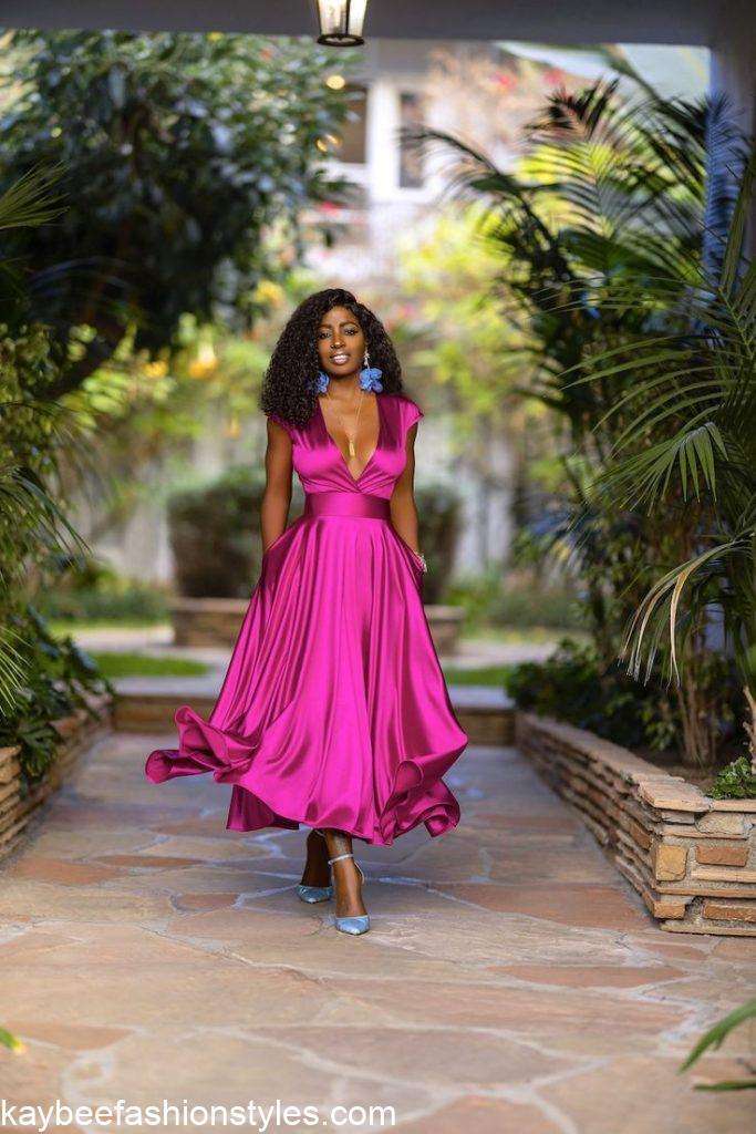 Latest Material Gown Styles for Ladies in 2022 and 2023 - Kaybee ...