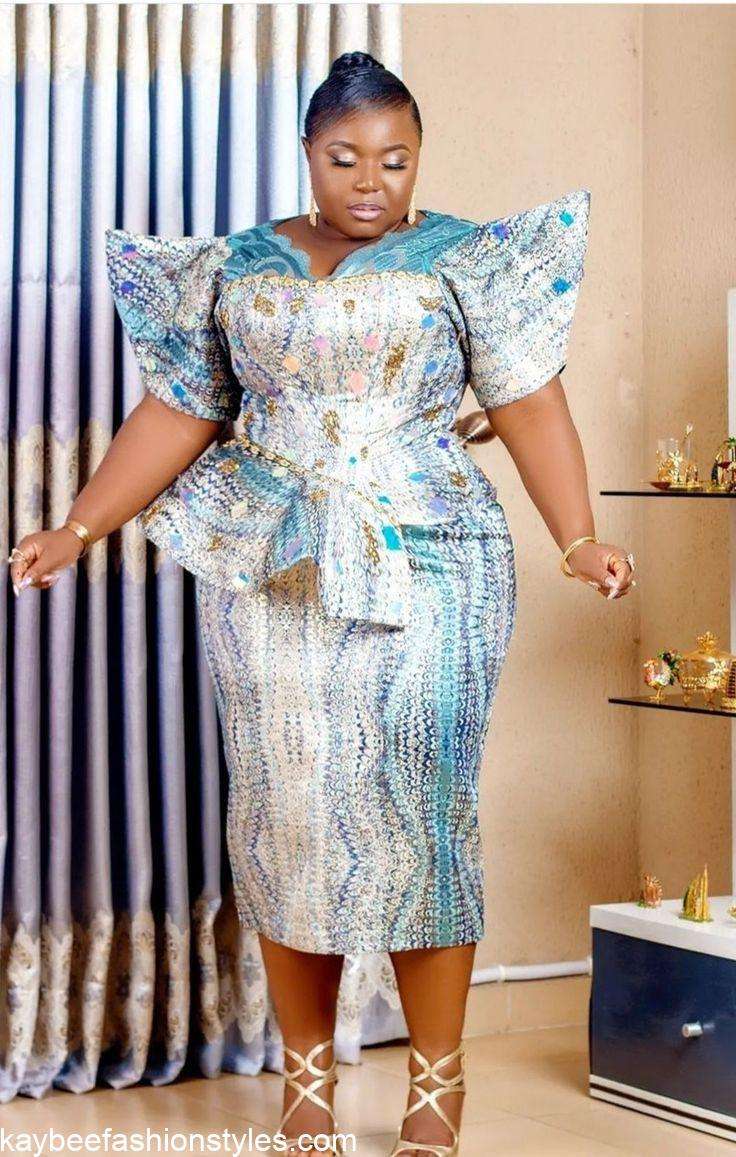 Best Damask Short Gown Styles in 2023 and 2024 - Kaybee Fashion Styles