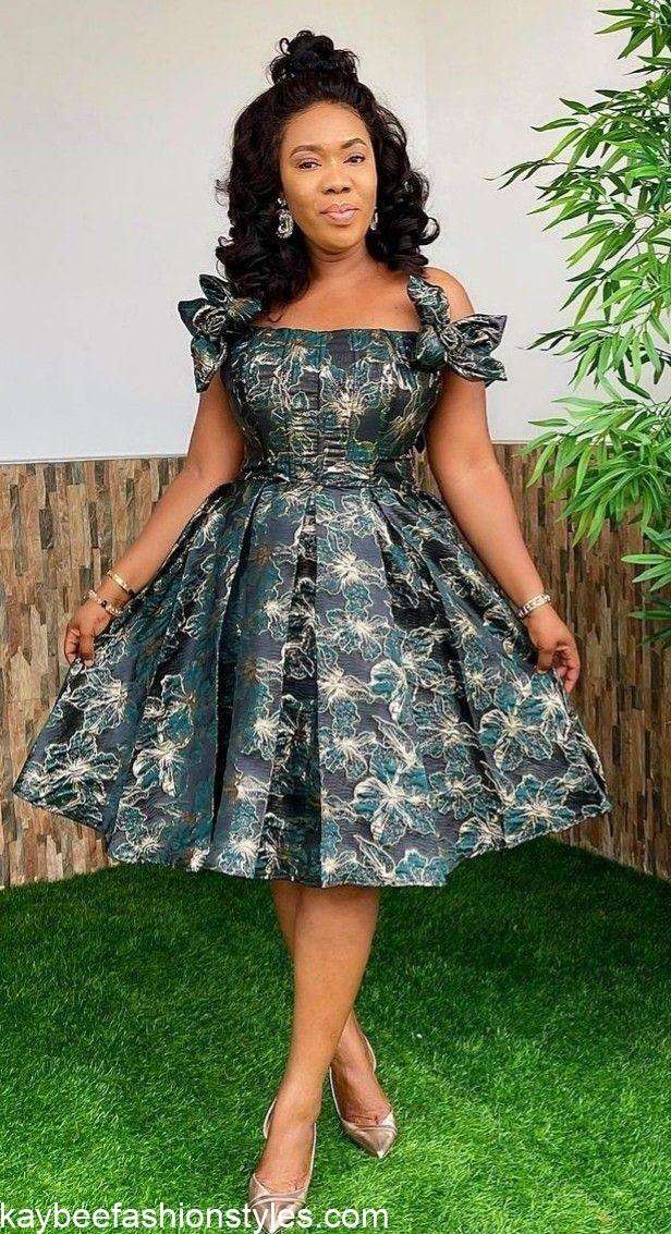 Best Damask Short Gown Styles in 2022 and 2023 - Kaybee Fashion Styles