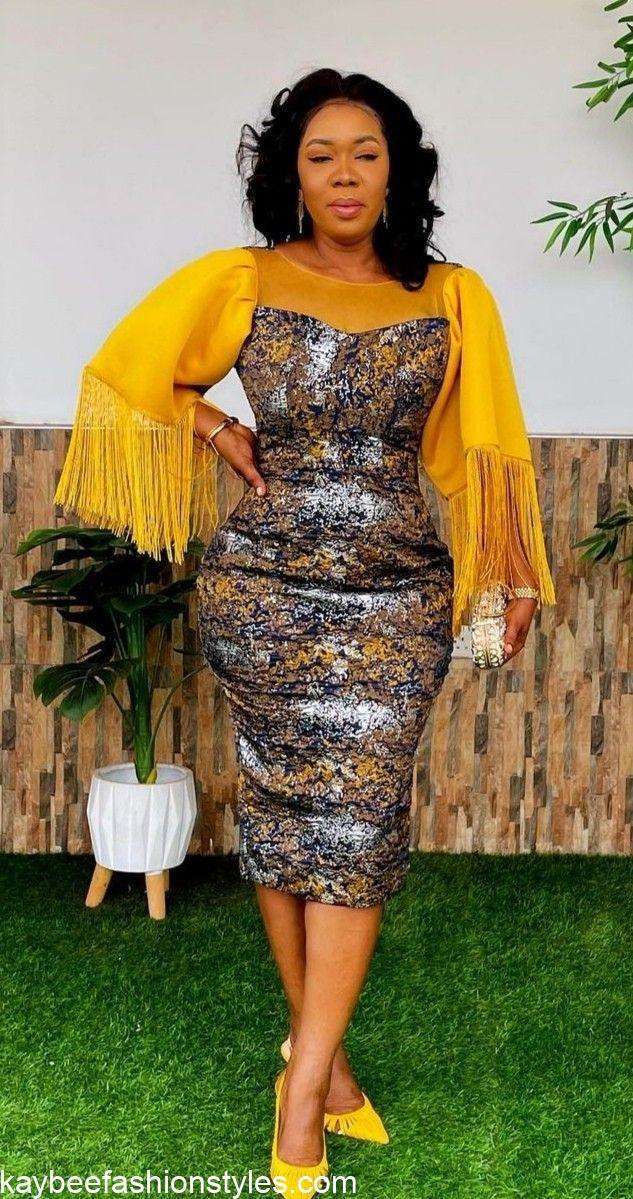 Best Damask Short Gown Styles in 2023 and 2024 - Kaybee Fashion Styles