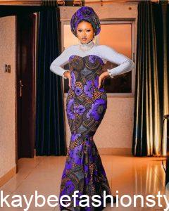 4 Yards Ankara Long Gown Styles for Ladies - Kaybee Fashion Styles