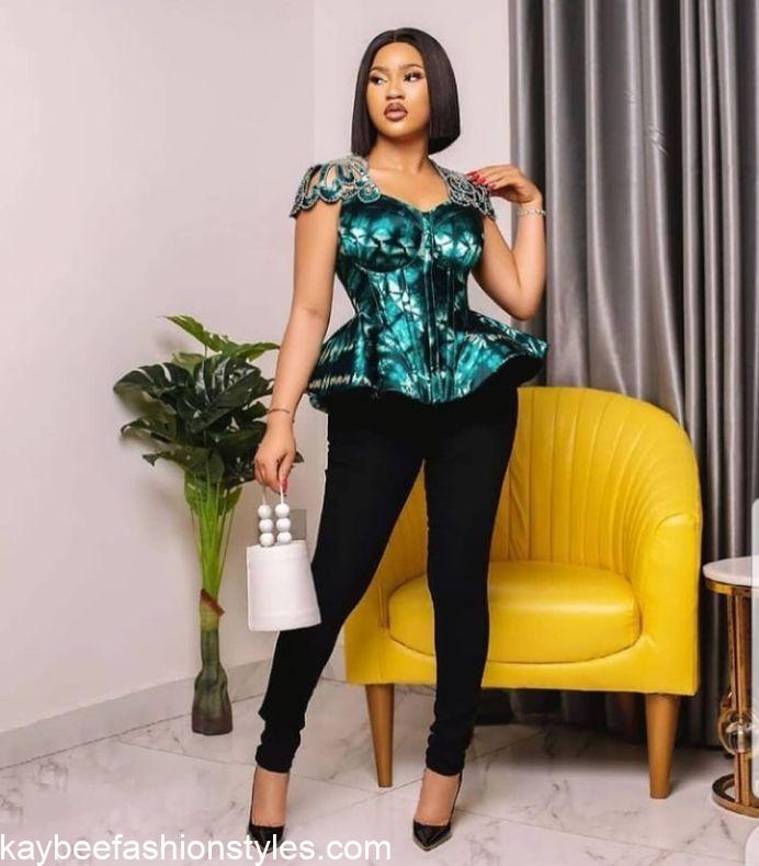 Best Adire Top and Trouser Styles for Ladies in 2023 - Kaybee Fashion ...