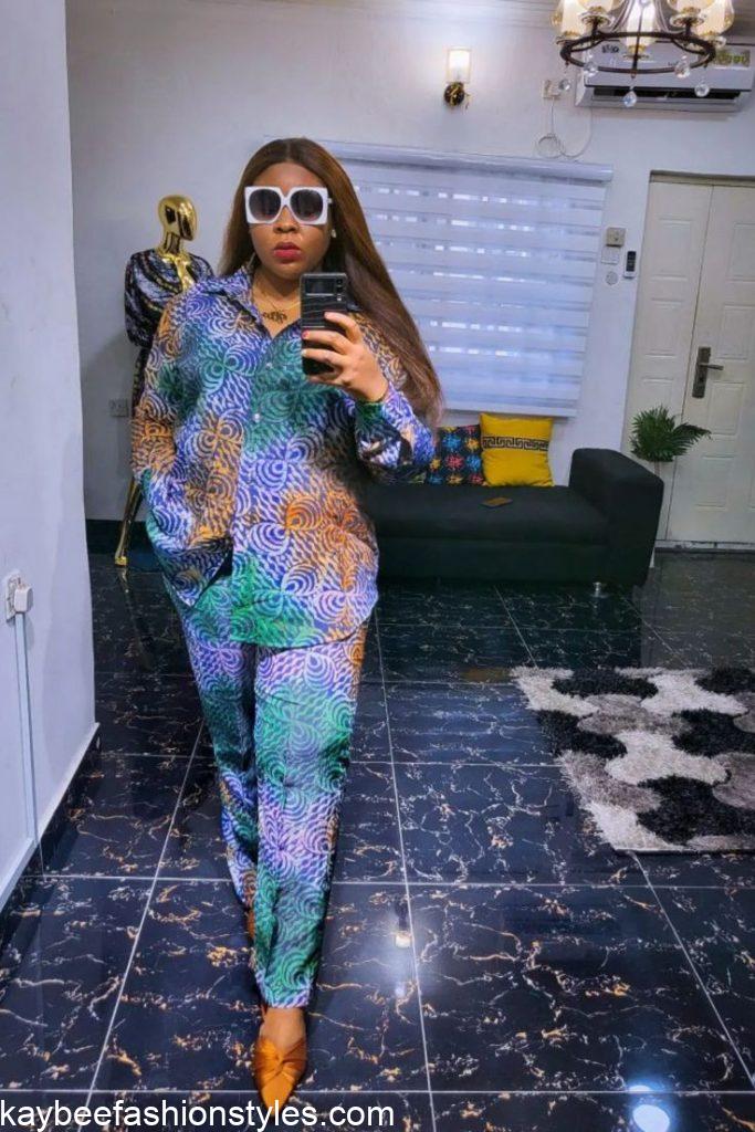 Best Adire Top and Trouser Styles for Ladies in 2023 - Kaybee Fashion ...