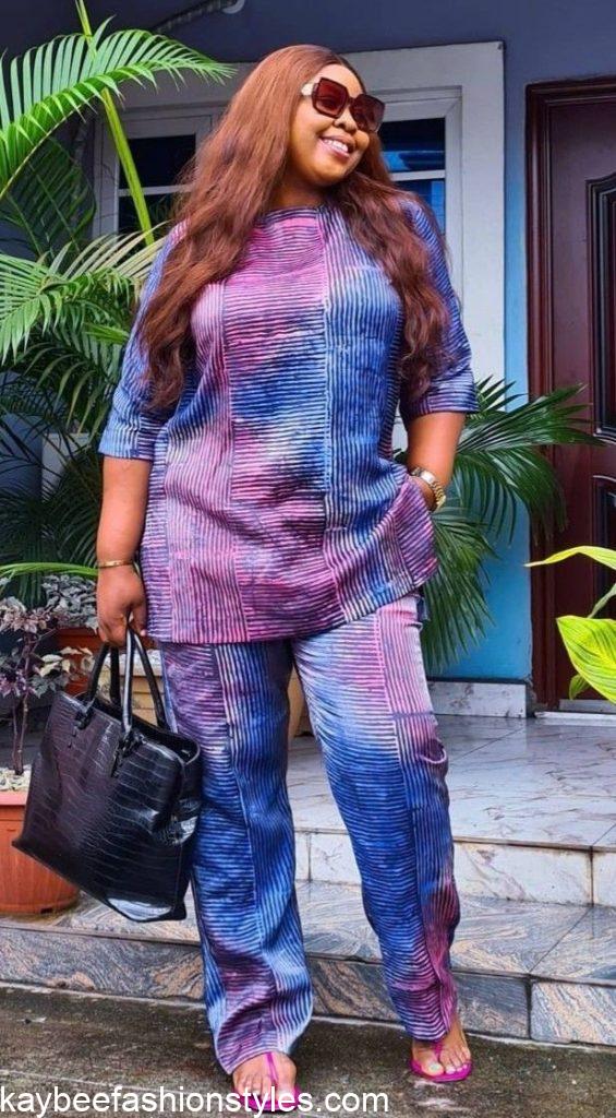 Best Adire Top and Trouser Styles for Ladies in 2023 - Kaybee Fashion ...