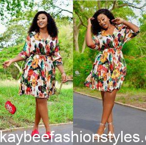 30 Best Flower Chiffon Gown Styles in Nigeria - Kaybee Fashion Styles