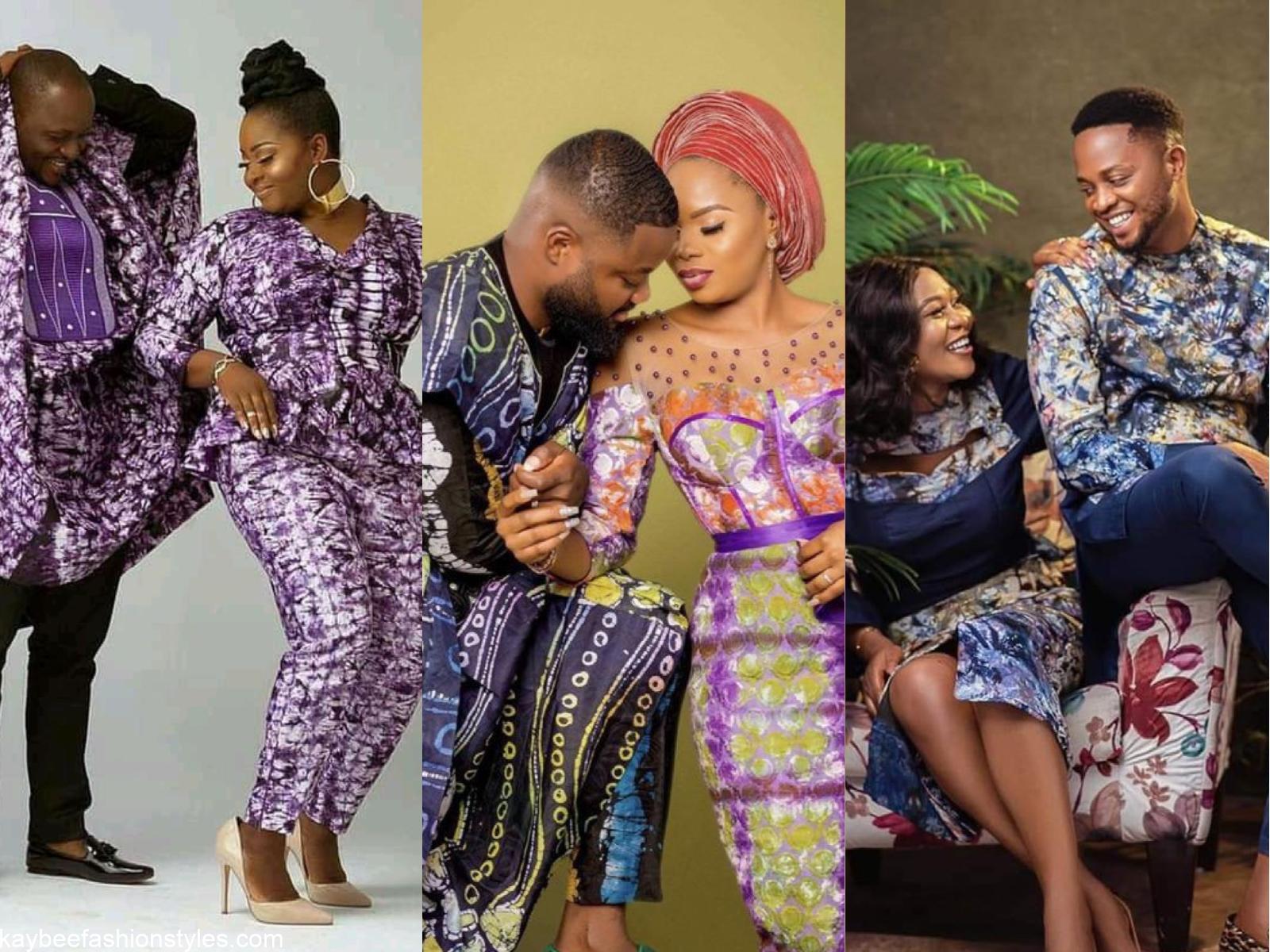 Latest Adire/Kampala Styles for Couples in 2024 - Kaybee Fashion Styles