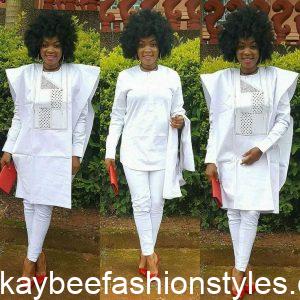 30 Latest Agbada Styles for Ladies in Nigeria - Kaybee Fashion Styles