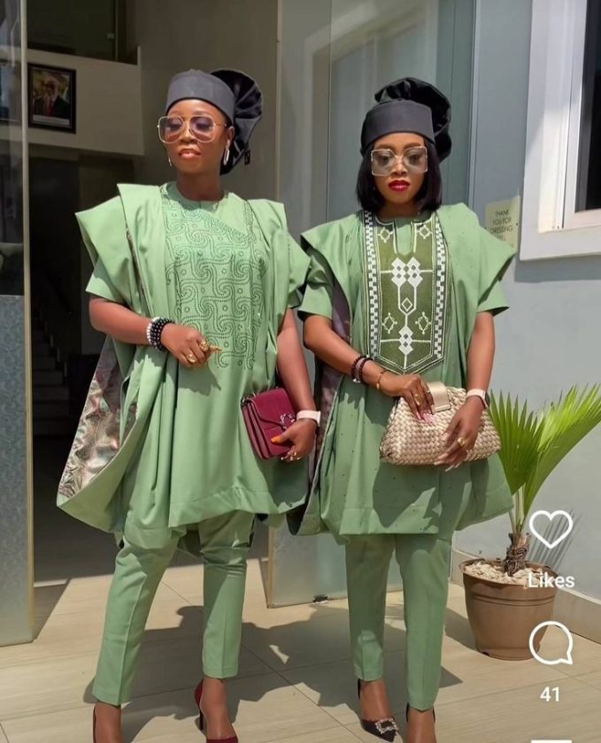 30 Latest Agbada Styles for Ladies in Nigeria - Kaybee Fashion Styles