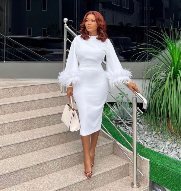 Best Plain White Material Styles for Ladies in 2023 - Kaybee Fashion Styles