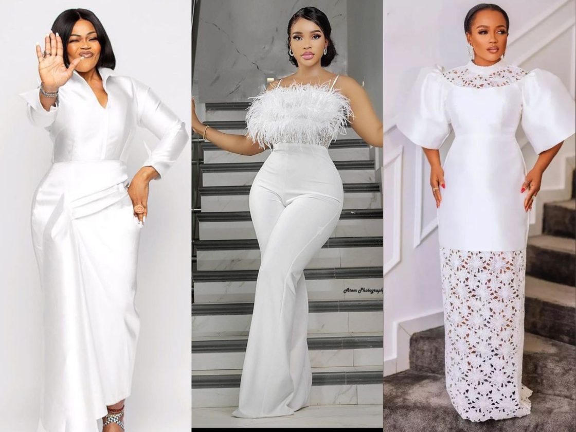 Best Plain White Material Styles for Ladies in 2023 - Kaybee Fashion Styles