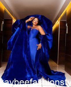 25 Latest Velvet Gown Styles for Ladies in Nigeria - Kaybee Fashion Styles