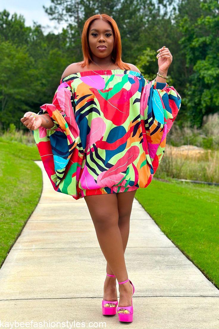 Latest Short Gown Styles for Materials in 2024 - Kaybee Fashion Styles