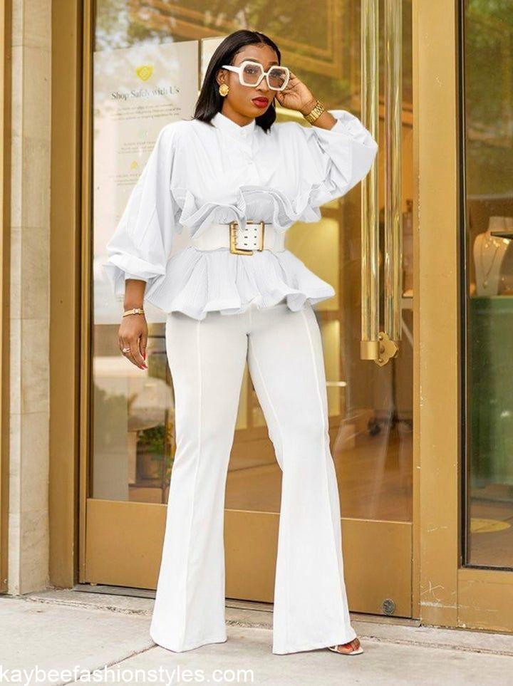 Best Plain White Material Styles for Ladies in 2023 - Kaybee Fashion Styles