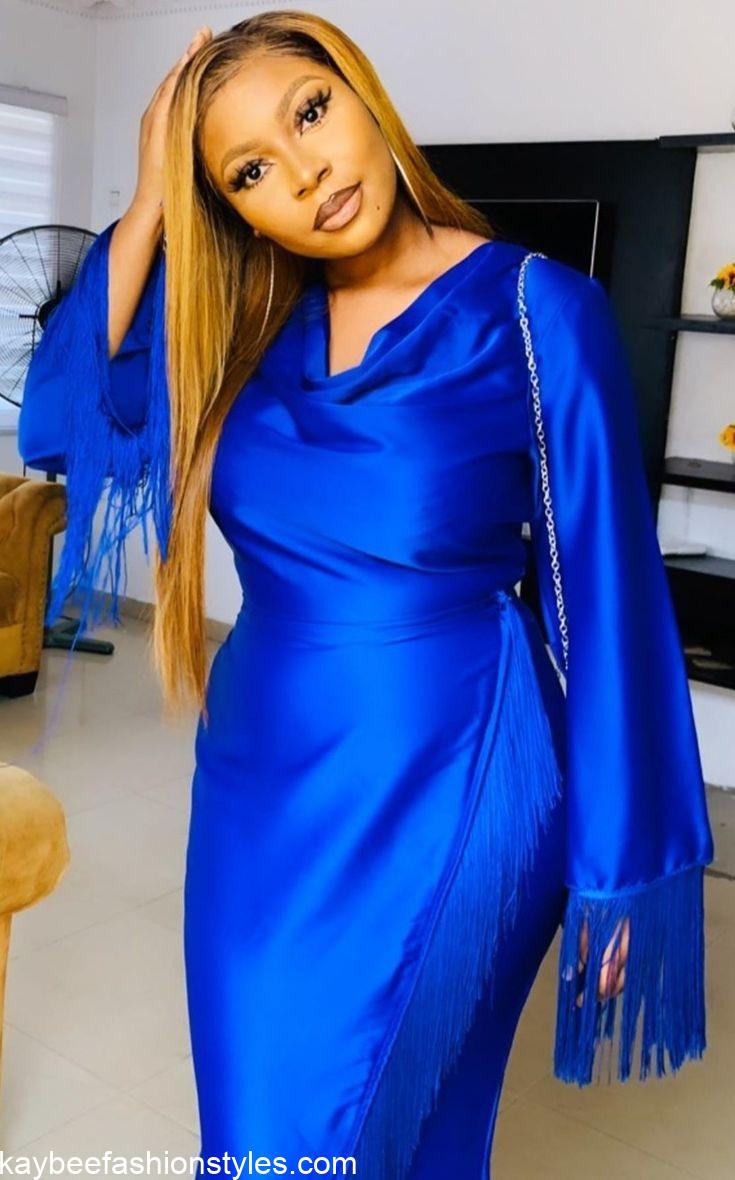30 Best Cowl Neck Gown Styles for Ladies in Nigeria - Kaybee Fashion Styles