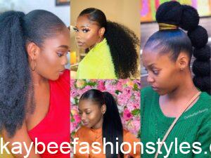 30 Latest Packing Gel Hairstyles With Kinky Weavon in Nigeria - Kaybee ...