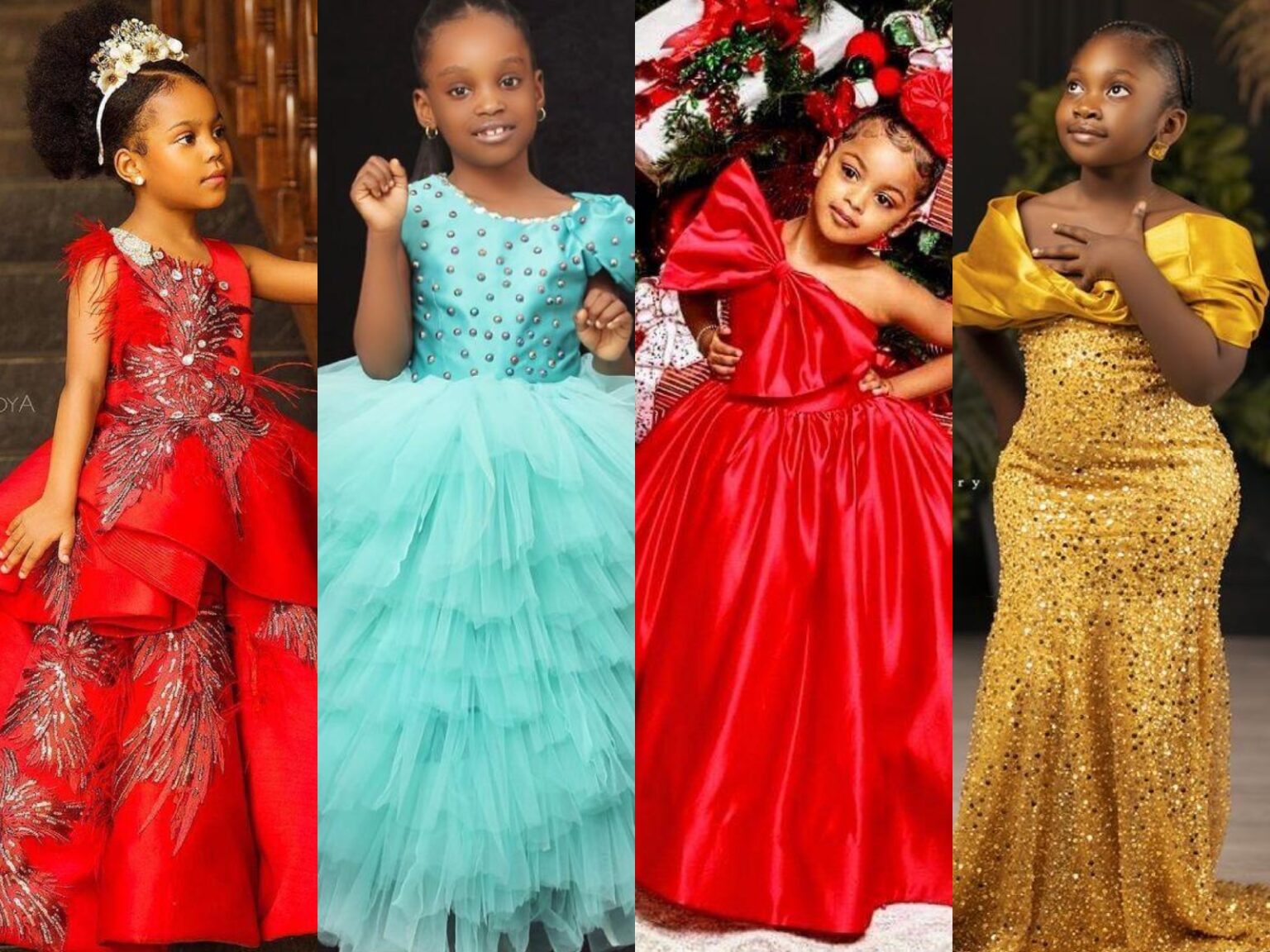 30 Latest Christmas Gown Styles for Little Girls in Nigeria - Kaybee ...
