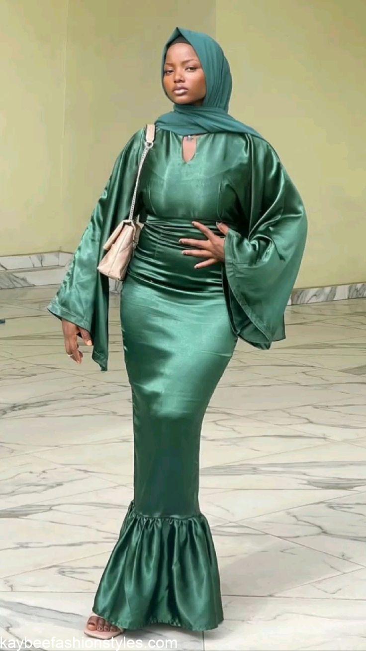 30 Best Styles for Plain Material Gowns in Nigeria - Kaybee Fashion Styles